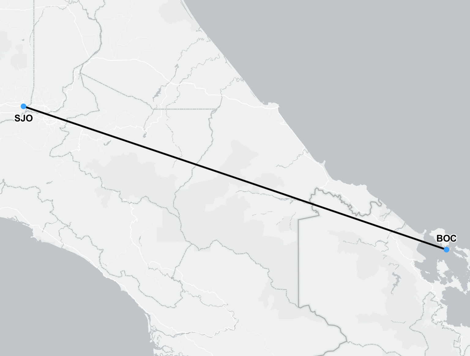 SANSA Airlines Mapa de ruta e información de vuelo - Pacuare Outdoor Center