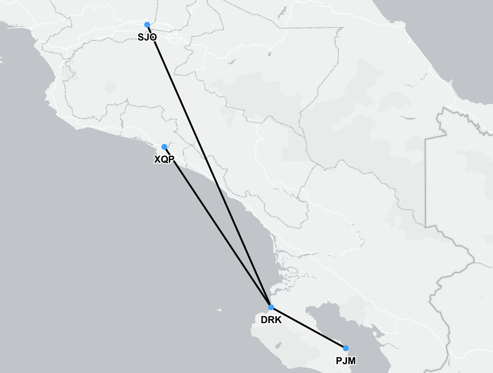 SANSA Airlines Route Map and Flight Information - Pacuare Outdoor Center