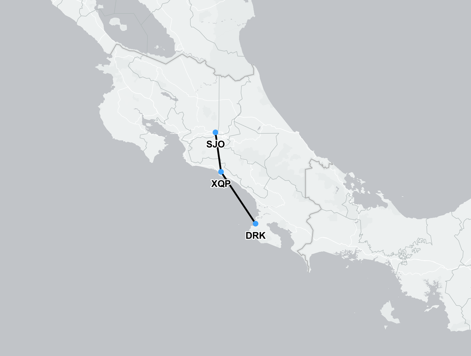 SANSA Airlines Mapa de ruta e información de vuelo - Pacuare Outdoor Center